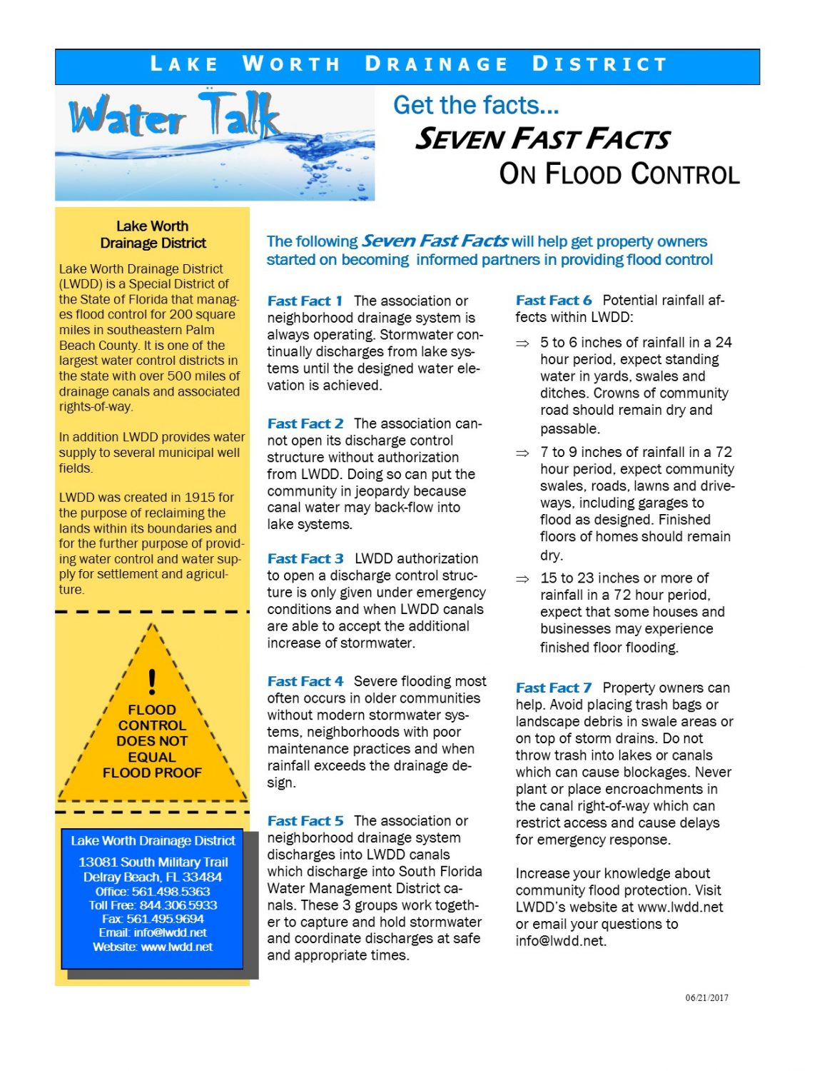 7 Fast Facts On Flood Control - Lake Worth Drainage District